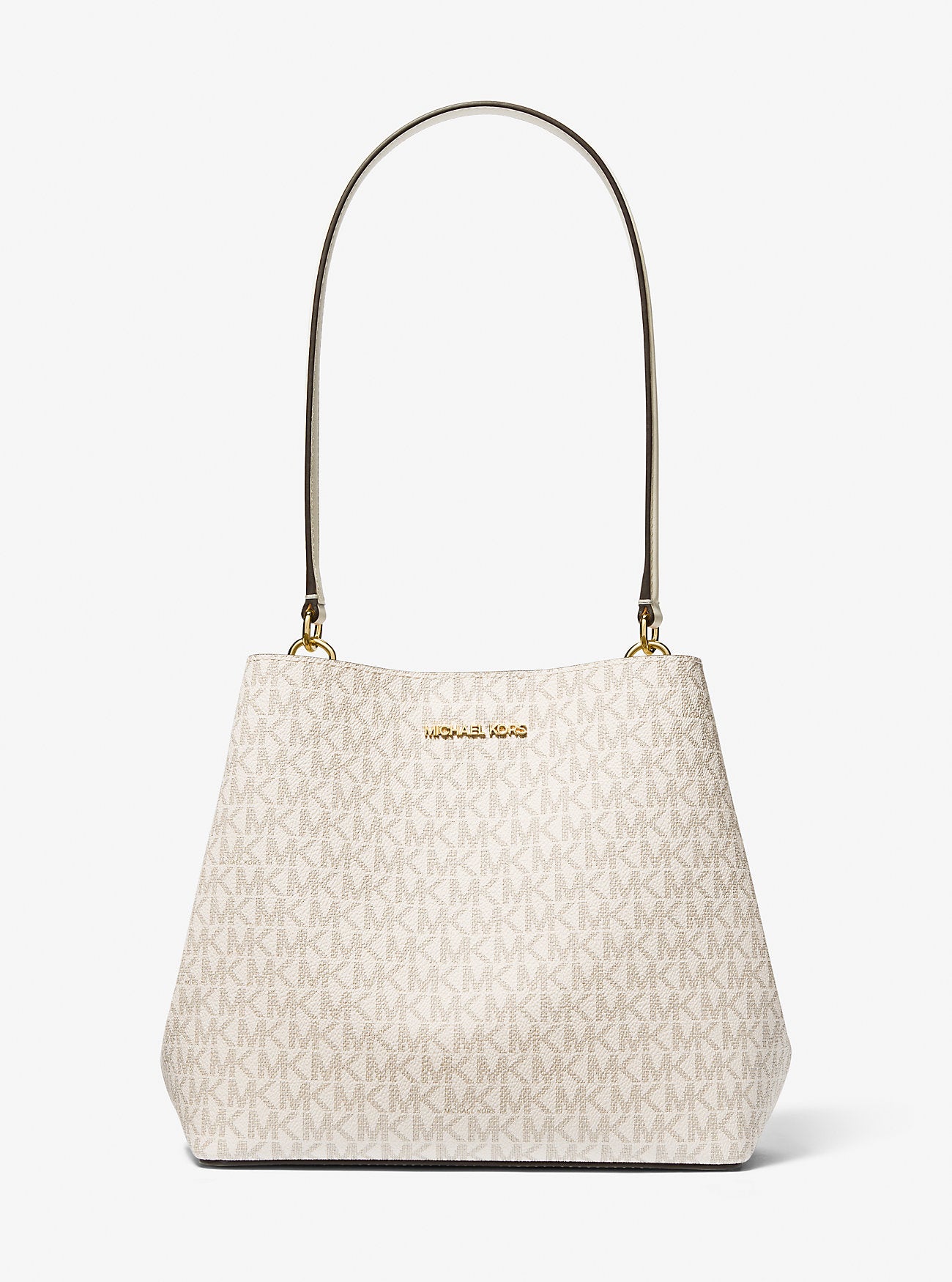 Micheal Kors Bag Malaysia | Micheal Kors Pratt Medium Bucket Shoulder in Light Cream Multi ...