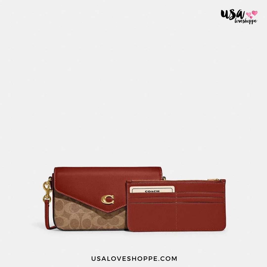 Discover the Charm: COACH Wyn Crossbody in Signature Canvas in Tan/Rus