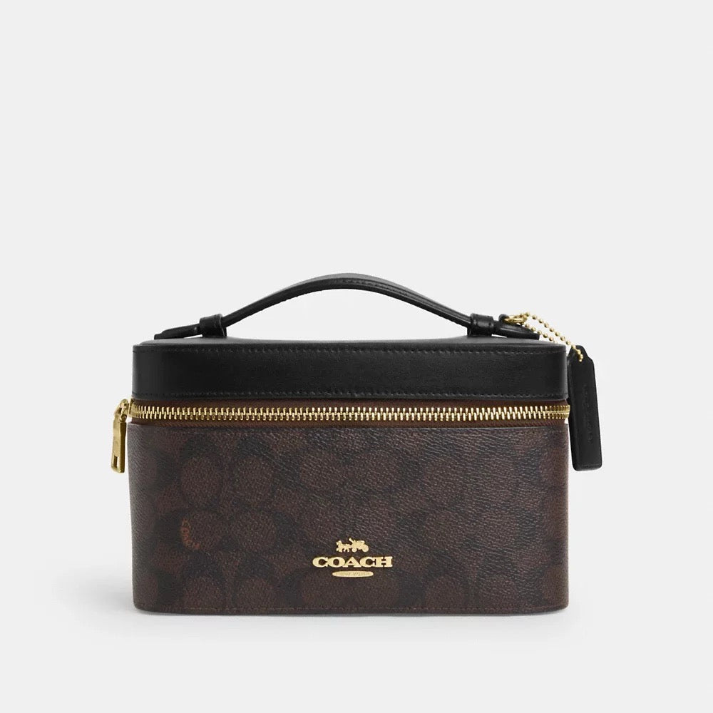 Elevate Your Style with the Coach Cosmetic Case in Signature Canvas