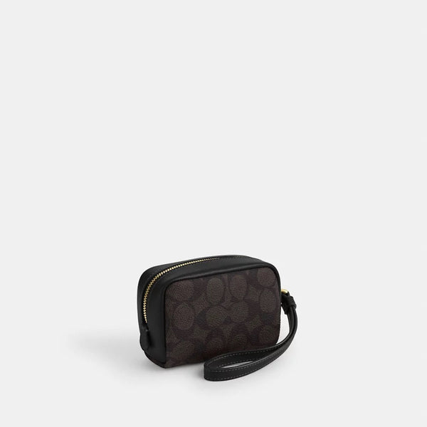 Coach Bag Malaysia | COACH Pouch Wristlet In Signature Canvas in Walnut ...
