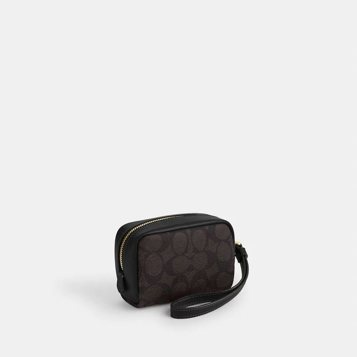 Coach Bag Malaysia | COACH Pouch Wristlet In Signature Canvas in Walnut ...